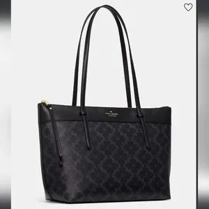 kate spade | Bags | Kate Spade All Day Spade Flower Tote Bag Black ...